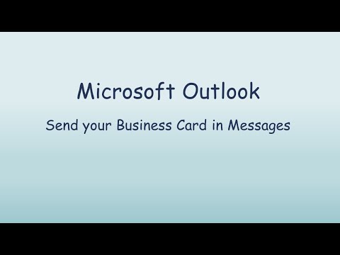How to send your business card in Microsoft Outlook