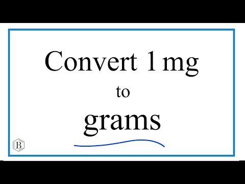 How to Convert 1 Milligram to Grams (1mg to g)