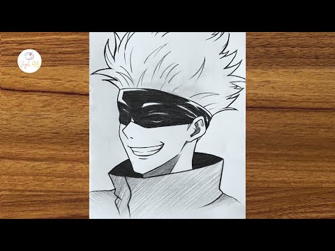 How to draw Gojo Satoru step by step || Gojo Satoru drawing || Easy Gojo drawing for beginners