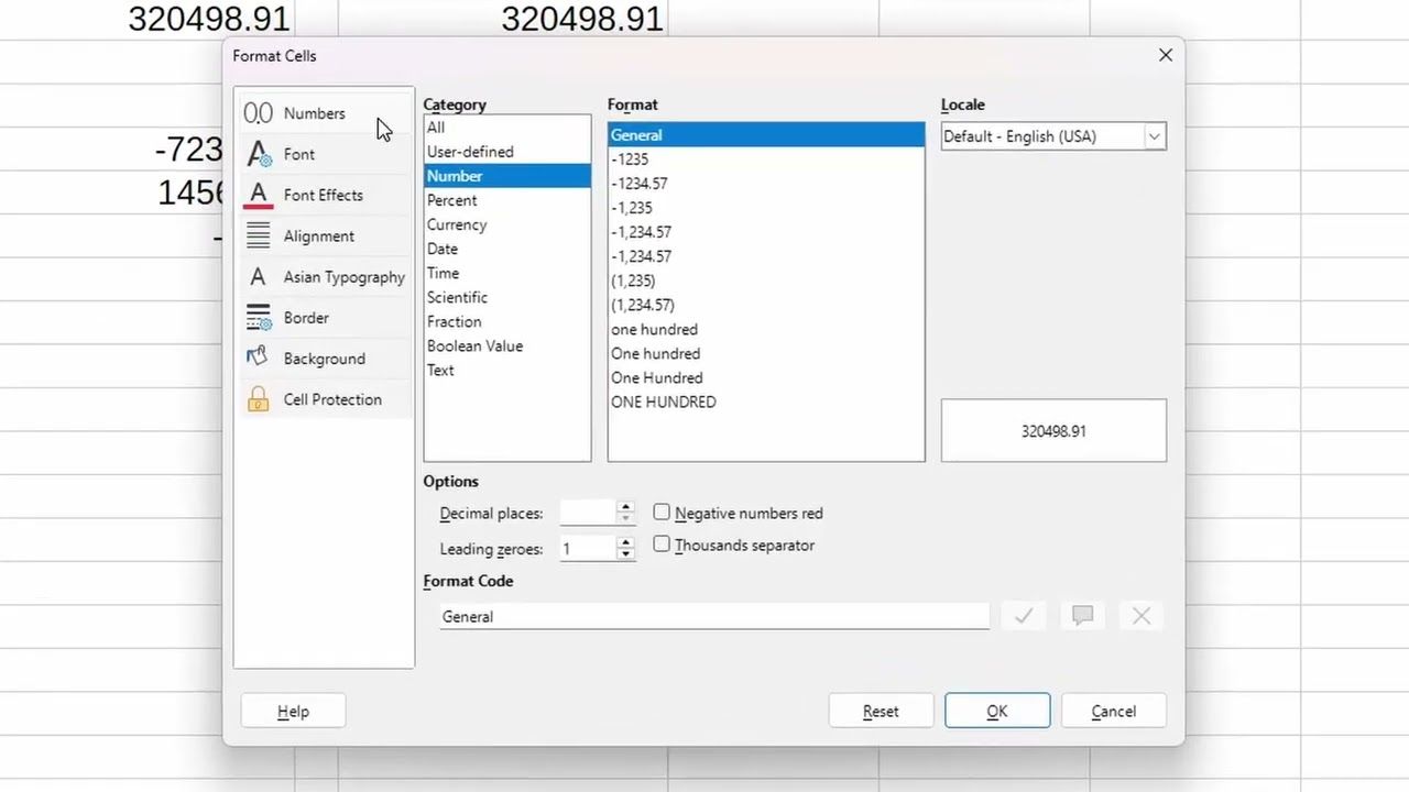 How to Apply an Accounting Format in LibreOffice Calc