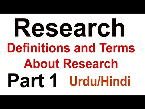 Research Terms | Research Methods | How to conduct Research| Part 1| Urdu/Hindi