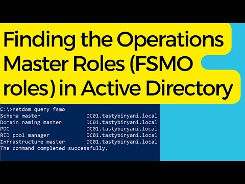 Finding the Operations Master Roles (FSMO roles) in Active Directory