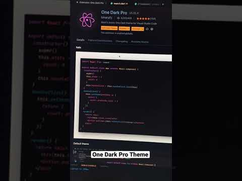 One Dark Pro Theme for VS Code #shorts