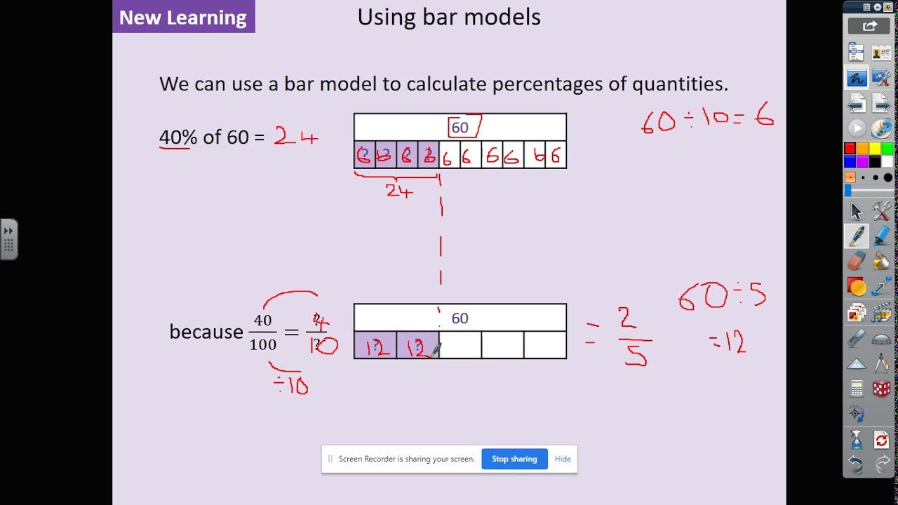 Percentages   Bar Models
