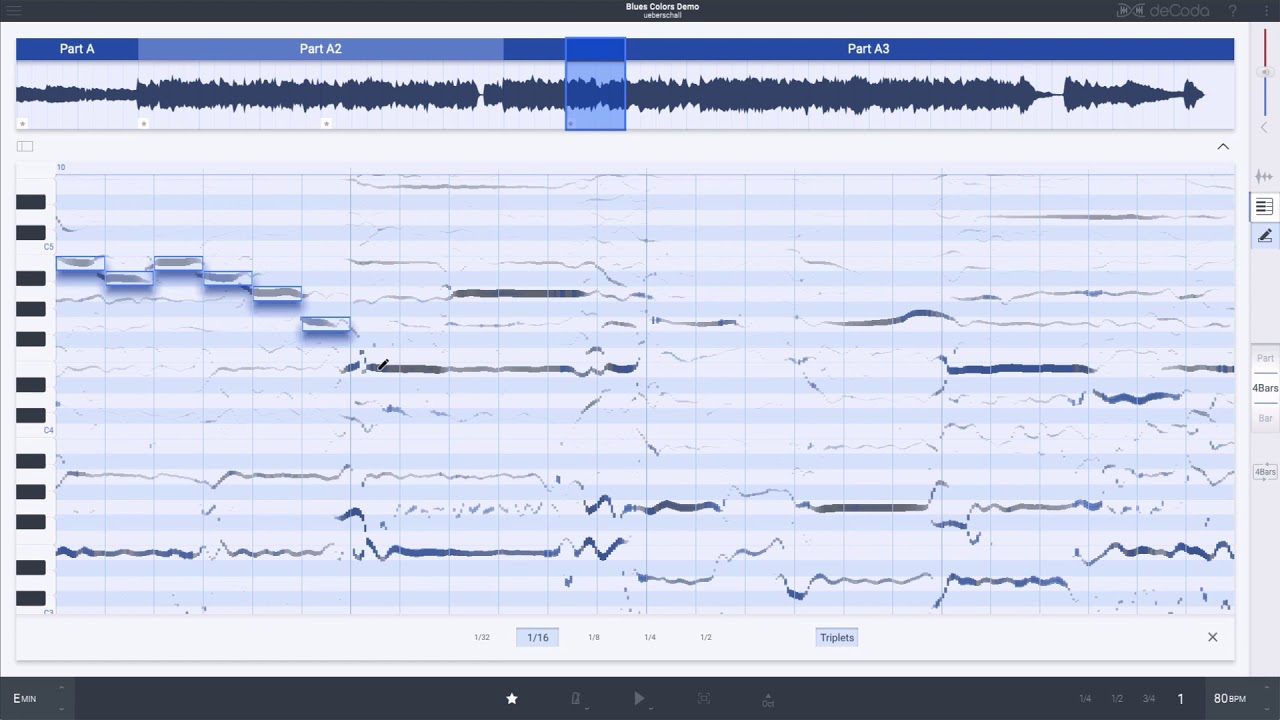 9 deCoda Piano Roll Editing