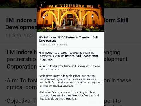 IIM Indore and NSDC Partner to Transform Skill Development