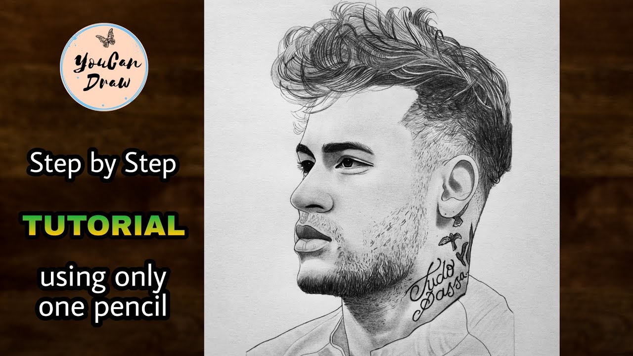How to draw Neymar Jr step by step | Drawing Tutorial | YouCanDraw #fifa22