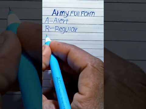 Army Full form | what is full form of army | writing Master