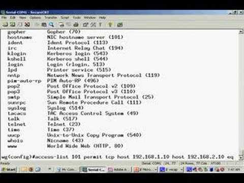 ACL Configuration on a Cisco Router