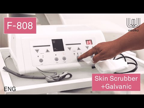 How to use the F-808 Skin Scrubber + galvanic device #weelko #ENG