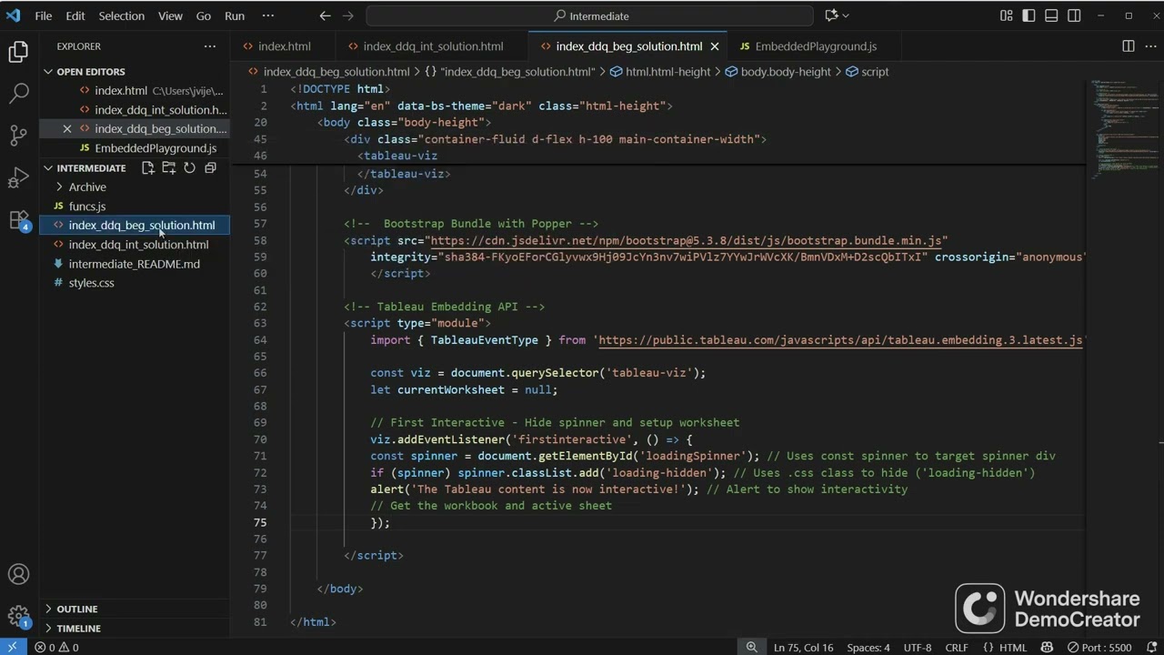 Tableau Embedding API (DataDevQuest)