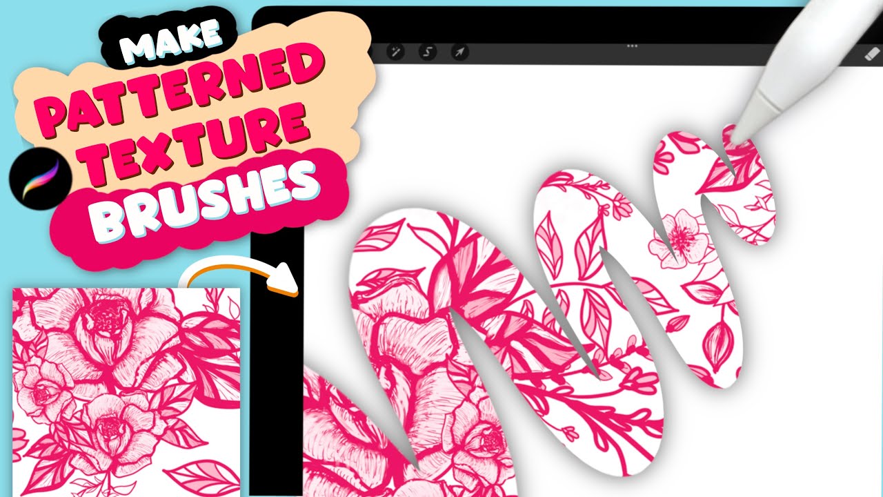 How to Make Seamless PATTERN BRUSHES in Procreate | From Pattern Tile to Texture Brush