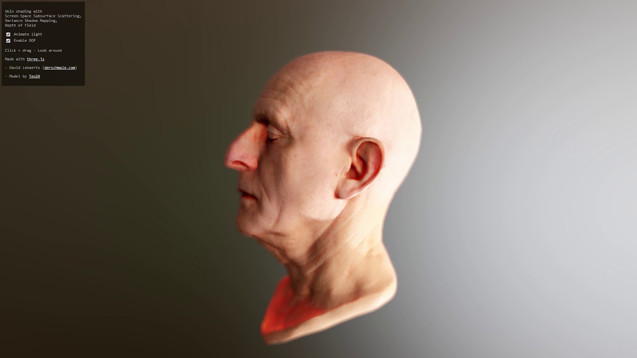 WebGL Skin Rendering experiment