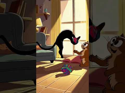 Two cats fighting #animation #reels #youtubeshorts #youtube #shortvideo #short