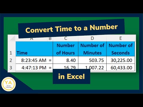 How to Convert Time to Number in Excel - Tutorial