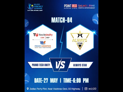 MATCH-4 || PRIMO TECH UNITY vs ALWAYS STAR || ECL || SKY CRICKET LIVE || SKY PRODUCTION