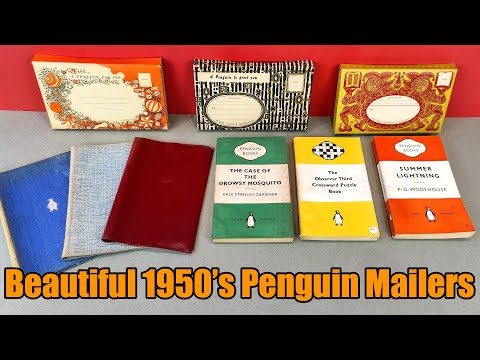 Vintage Penguin Books - 1950s Paperback Mailers + Book Protection Covers!