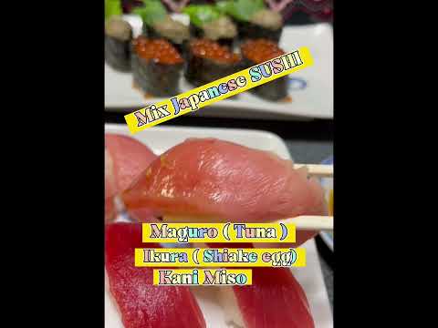 MIX JAPANESE SUSHI..Maguro (tuna),Ikura ( Shiake/Salmon Egg), Kani Miso #athome