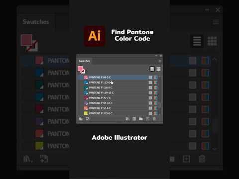 Find Pantone Color Code in Adobe Illustrator