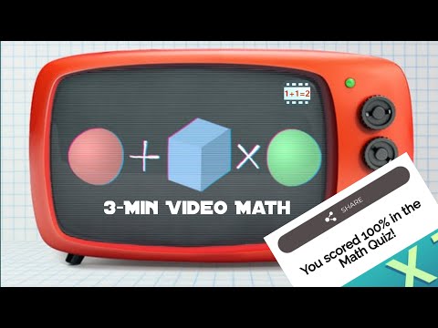 Answers of 3 Min Video Math Quiz