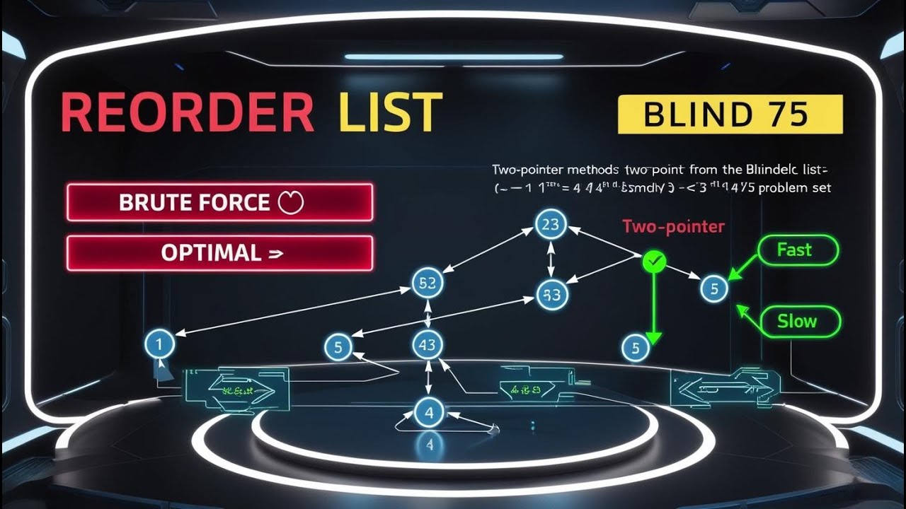 Blind 75: Reorder List Explained | Optimal Approach with Dry Run & Code Walkthrough