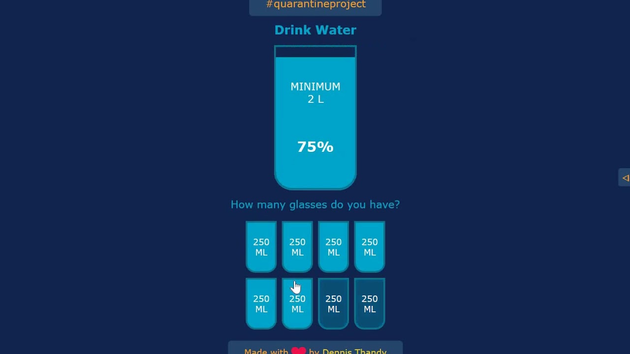 Drink Water - HTML, CSS, JS