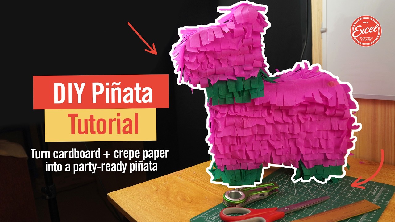 DIY Piñata Tutorial: Turn cardboard + crepe paper into a party-ready piñata | Excel Blades®