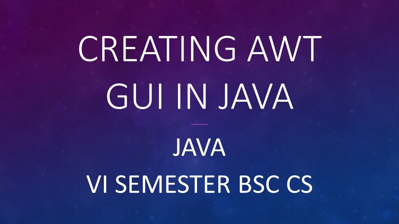 Creating a simple Java GUI application using AWT components