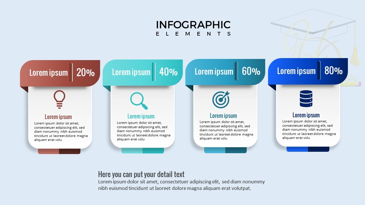 percentage infographic design in PowerPoint  tutorial no 63