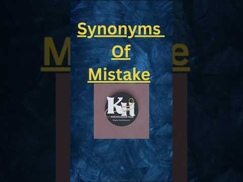 Synonyms of Mistake| Meaning of Mistake| #shorts #education #english #short