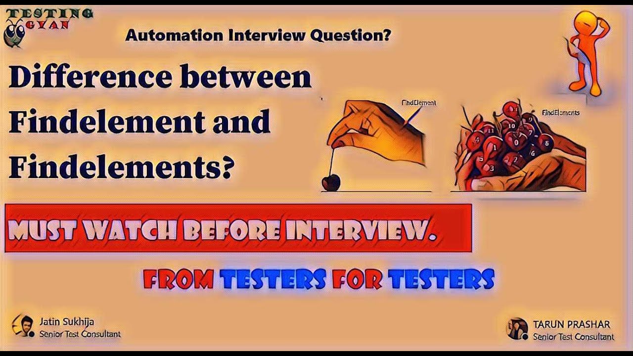 Difference between findelement and findelements in selenium |  Explain clearly in the Interview
