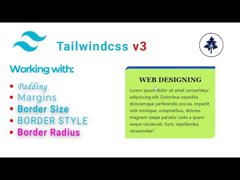 Tailwind CSS v3 Crash Course | #6 - How to Use Padding, Margin and Borders | #background #css3