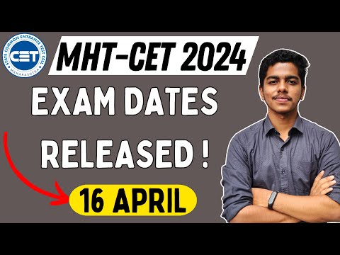 MHT-CET 2024 Exam Dates Released! 🔥 | #mhtcet2024 #mhtcet