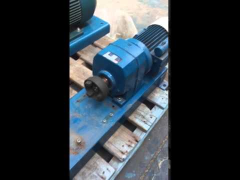 67rpm 1.1kW Geared motor on base
