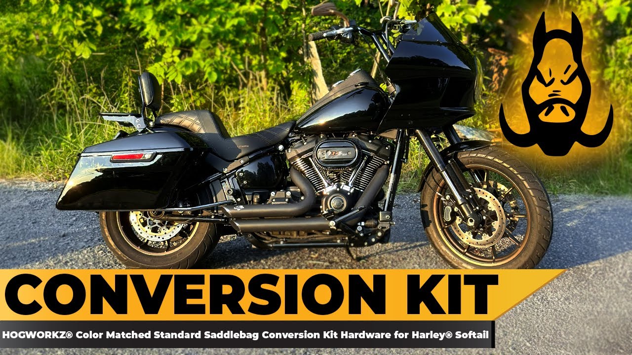 HOGWORKZ® Hard Saddlebag Conversion Kit Installation for Harley® Softail  ('84-'17)