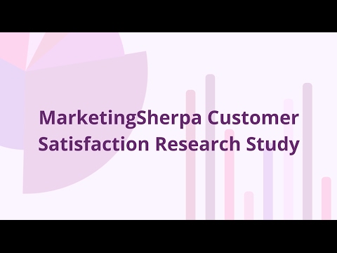 About: MarketingSherpa Customer Satisfaction Research Study