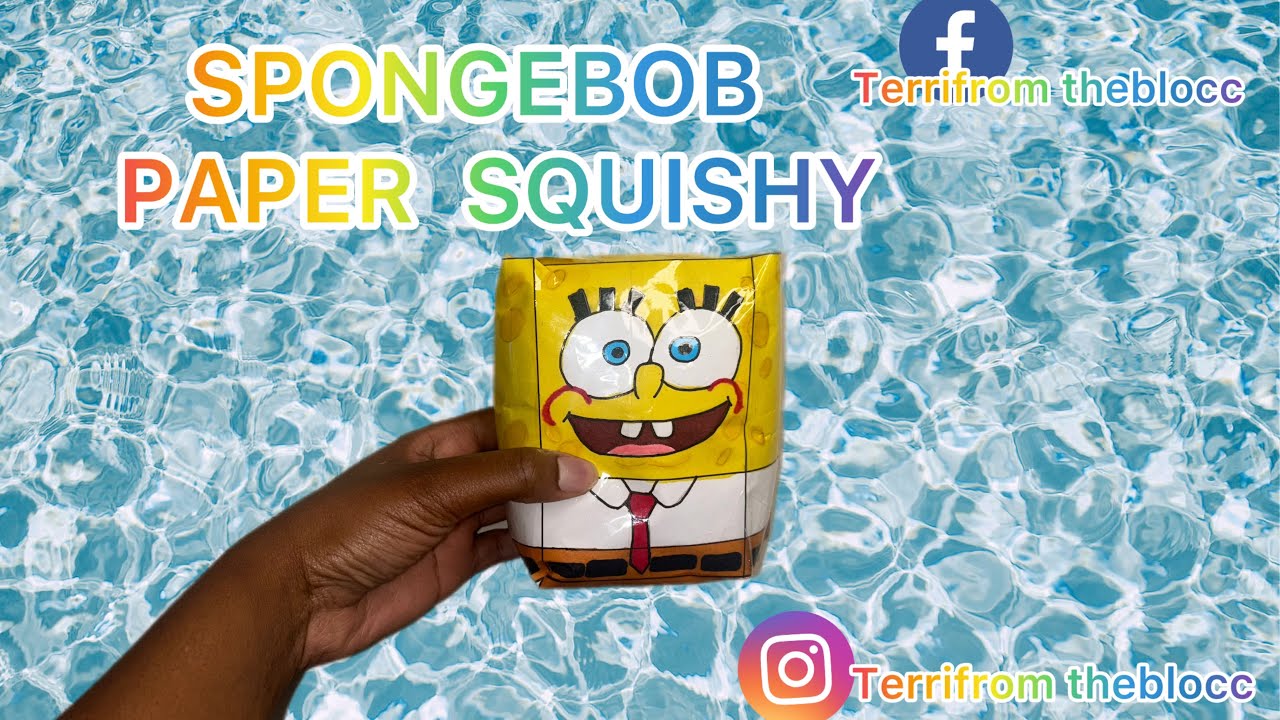 3D SpongeBob paper squishy tutorial