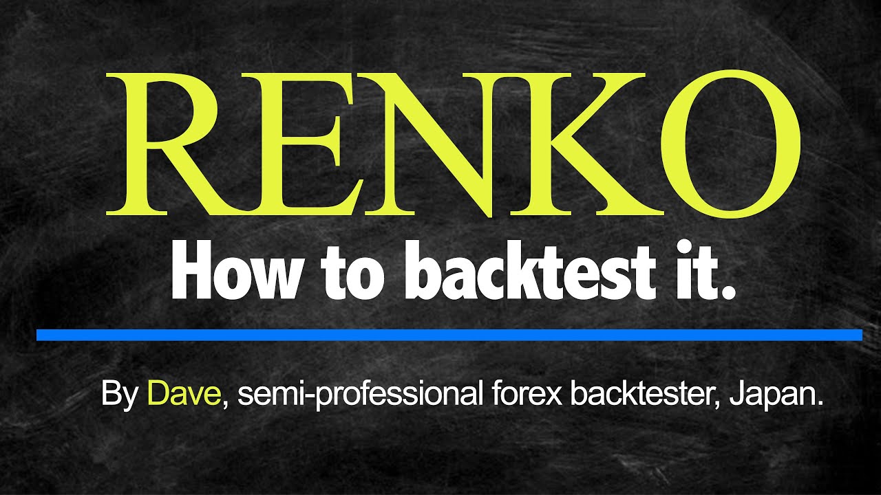 Renko - How to start back testing Renko charts