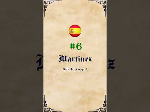 10 Most Common Surnames: Spain