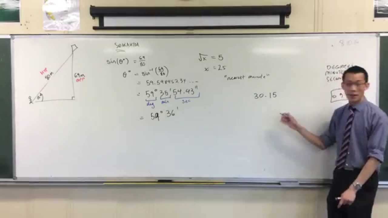Finding Unknown Angle with Trigonometry: Example 1