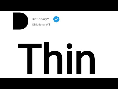 Thin Meaning in English