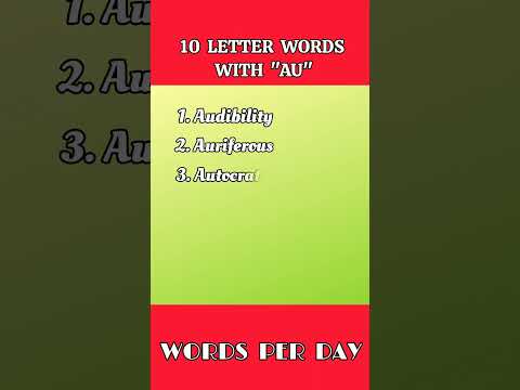 10 letter words starting with "AU" #englishlearners #englishlearning #youtubeshorts