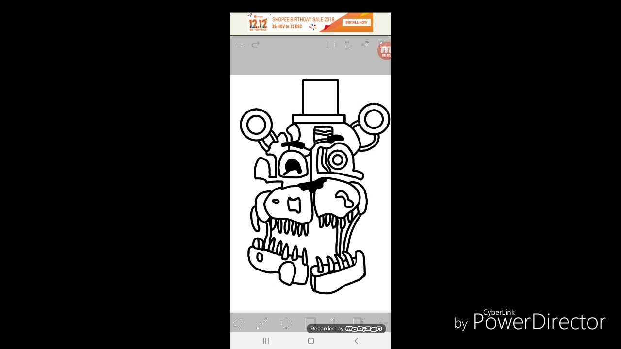 IbispaintX|Making Molten Freddy mask