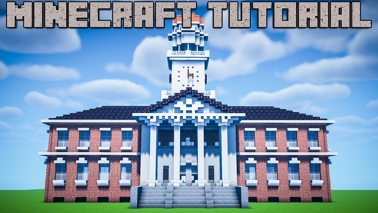 How to Build a TOWN HALL in Minecraft!