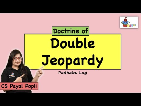 Doctrine of Double Jeopardy| What is Doctrine of Double Jeopardy? | Article 20 | CS Payal Popli