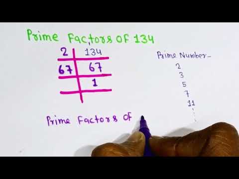 prime factors of 134 - prime factorization method ll prime factor , prime factorization class 10