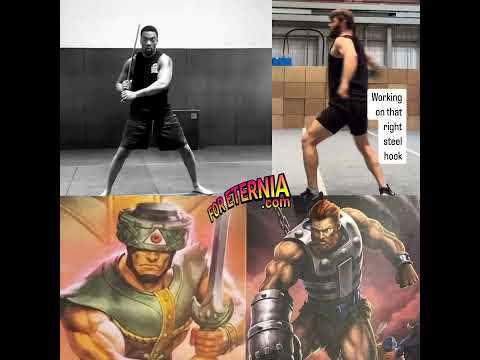 TRI-KLOPS 👁 actor Kojo Attah & FISTO 👊 actor Jóhannes Haukur Jóhannesson training for the MOTU Movie