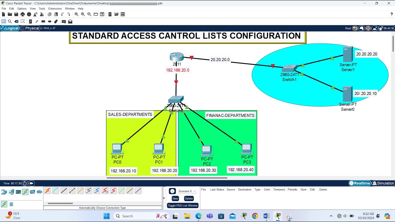 CCNA: Standard ACL Access Control List Configuration | Day 37