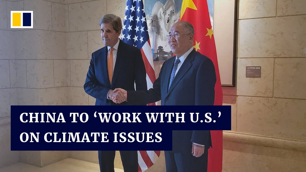 US and China’s top climate officials hold talks as rival powers seek to ease tensions