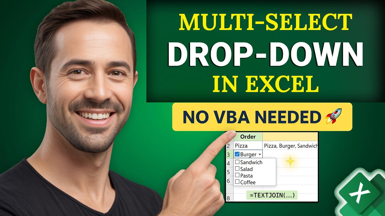 Create Multi-Select Drop-Down List in Excel (No VBA Needed!)